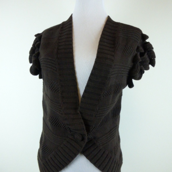 Beth Bowley | Sweaters | Beth Bowley Anthropologie Dark Chocolate Brown ...